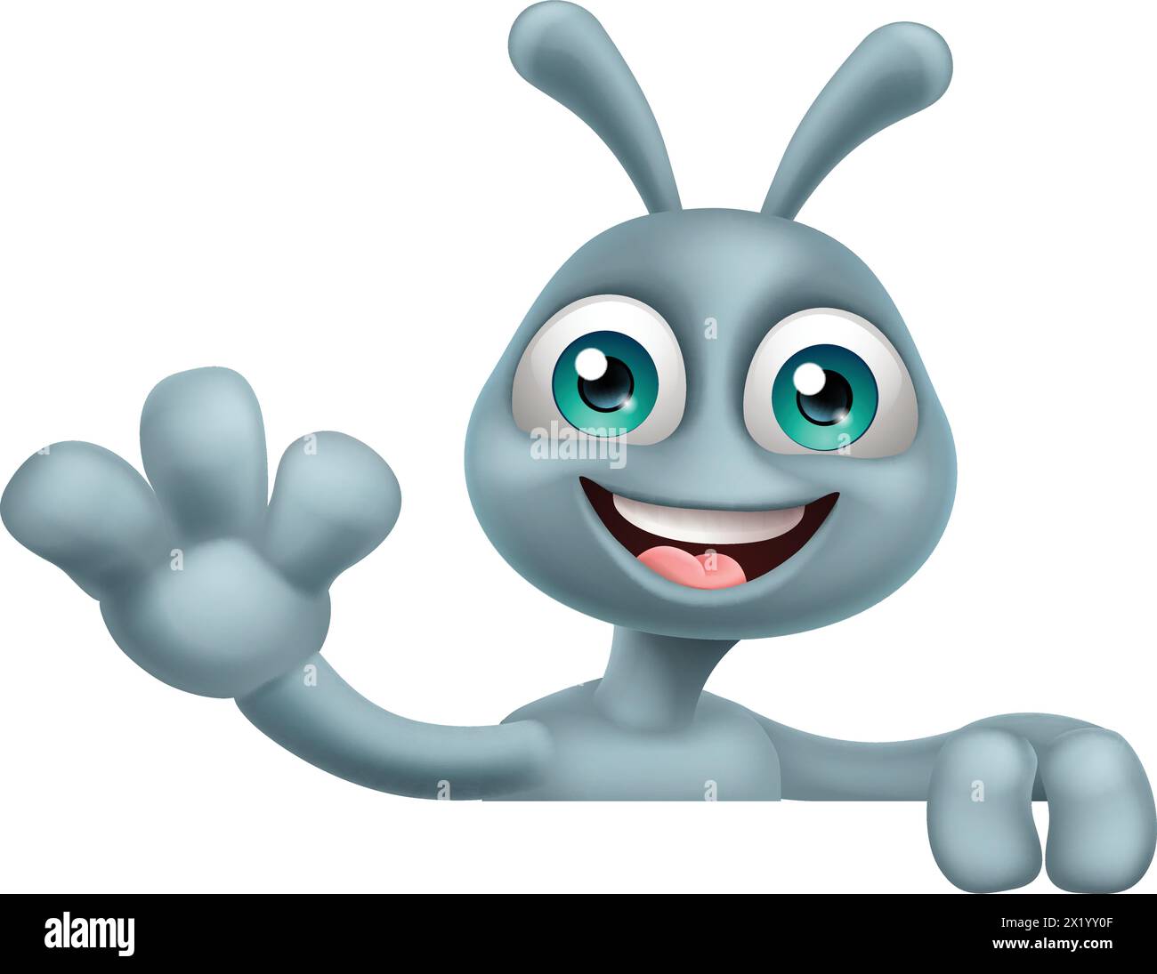 Alien Grey Gray Fun Cartoon Character Stock Vector Image & Art - Alamy