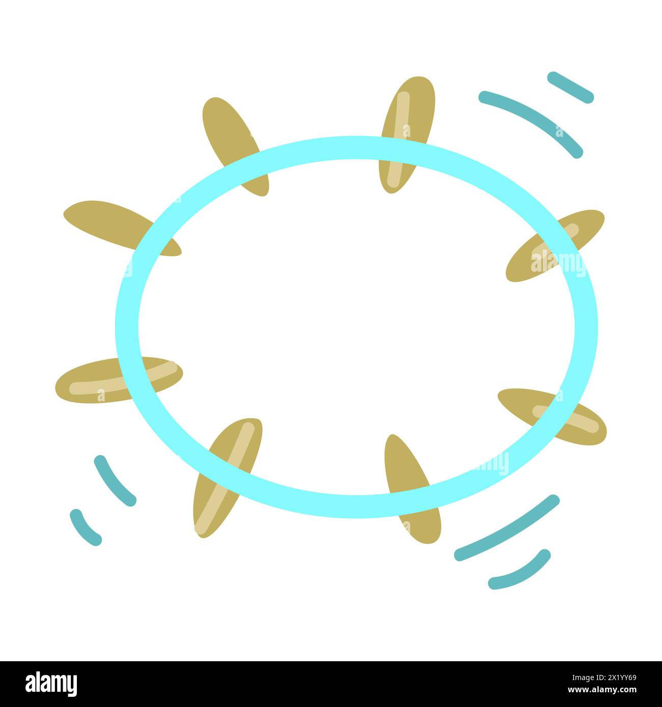 Instrument tambourine icon simple vector. Music drum for music ...