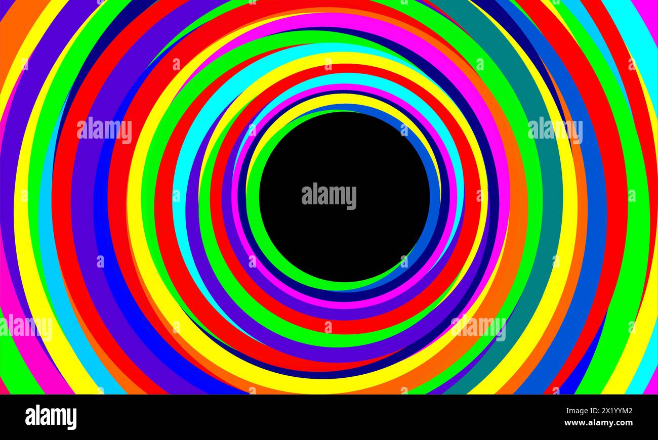 colorful circular curves. shards of vibrant lines that create a circle ...