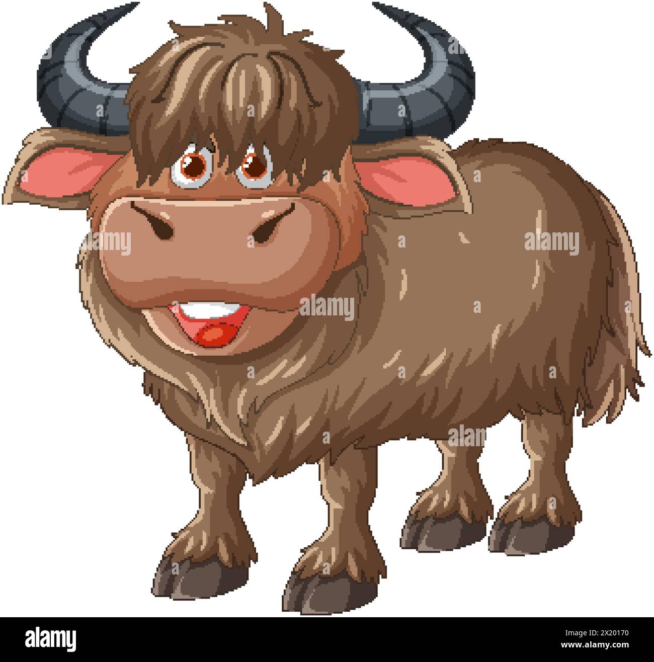 A friendly, smiling yak in a vector graphic style Stock Vector Image ...