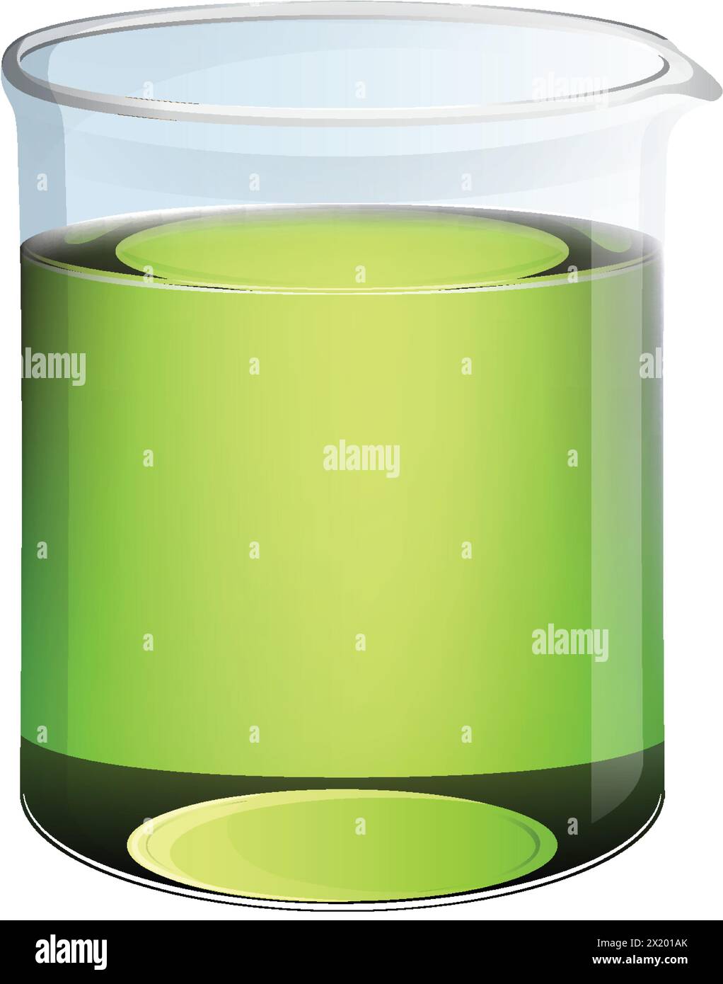 Vector illustration of a beaker with green fluid Stock Vector Image ...