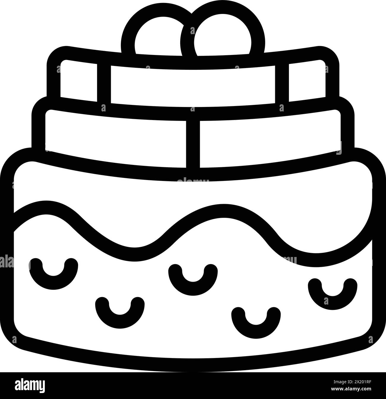 Bakery cake icon outline vector. Pastry dessert. Confectionery sweet ...