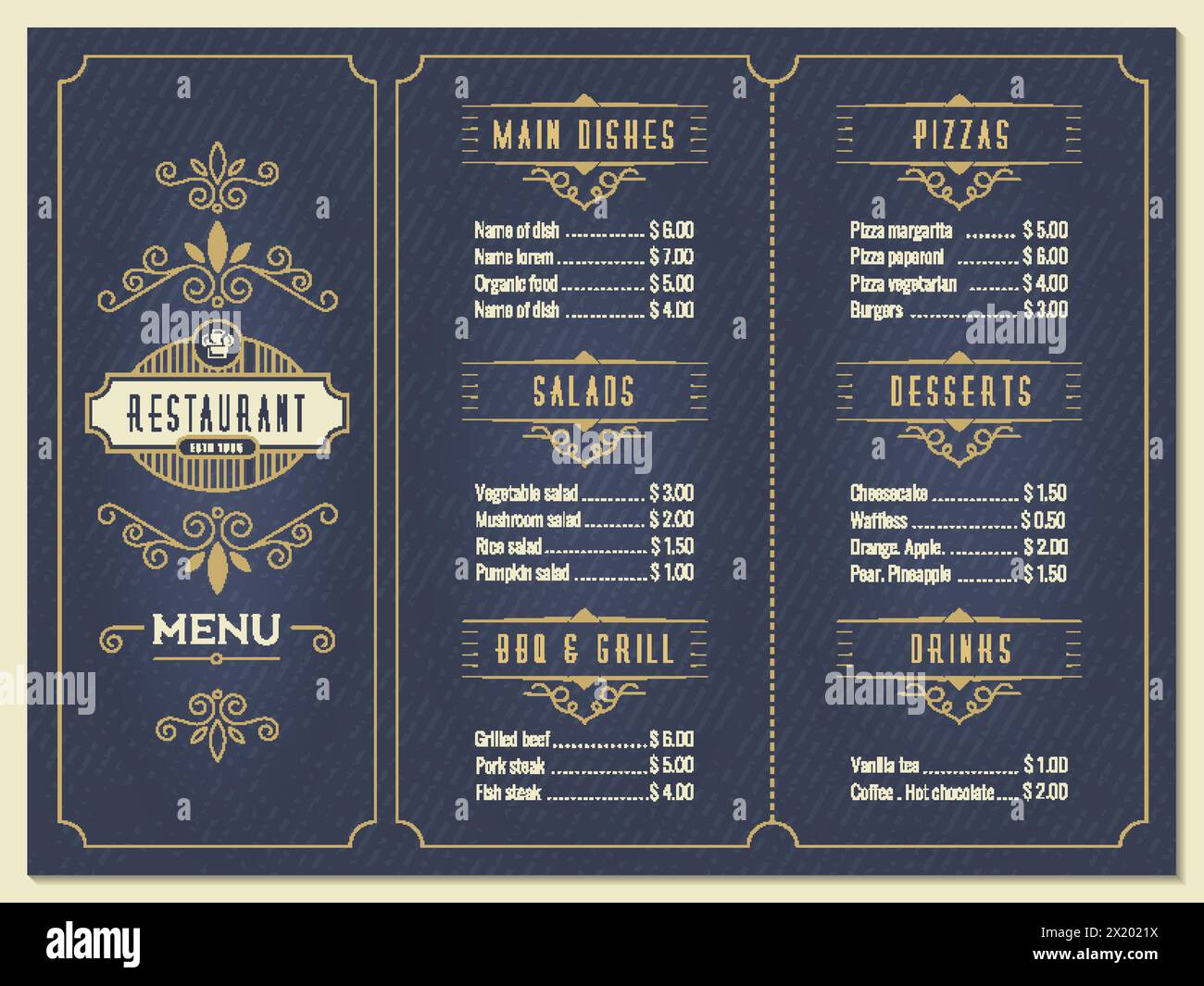 Beverage catalog Stock Vector Images - Alamy