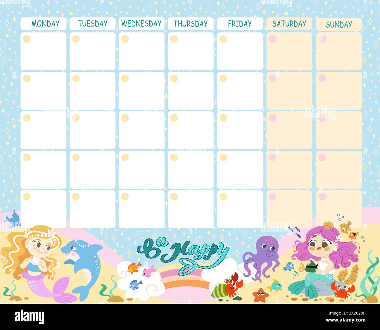 School timetable. Weekly schedule vector template for school students ...