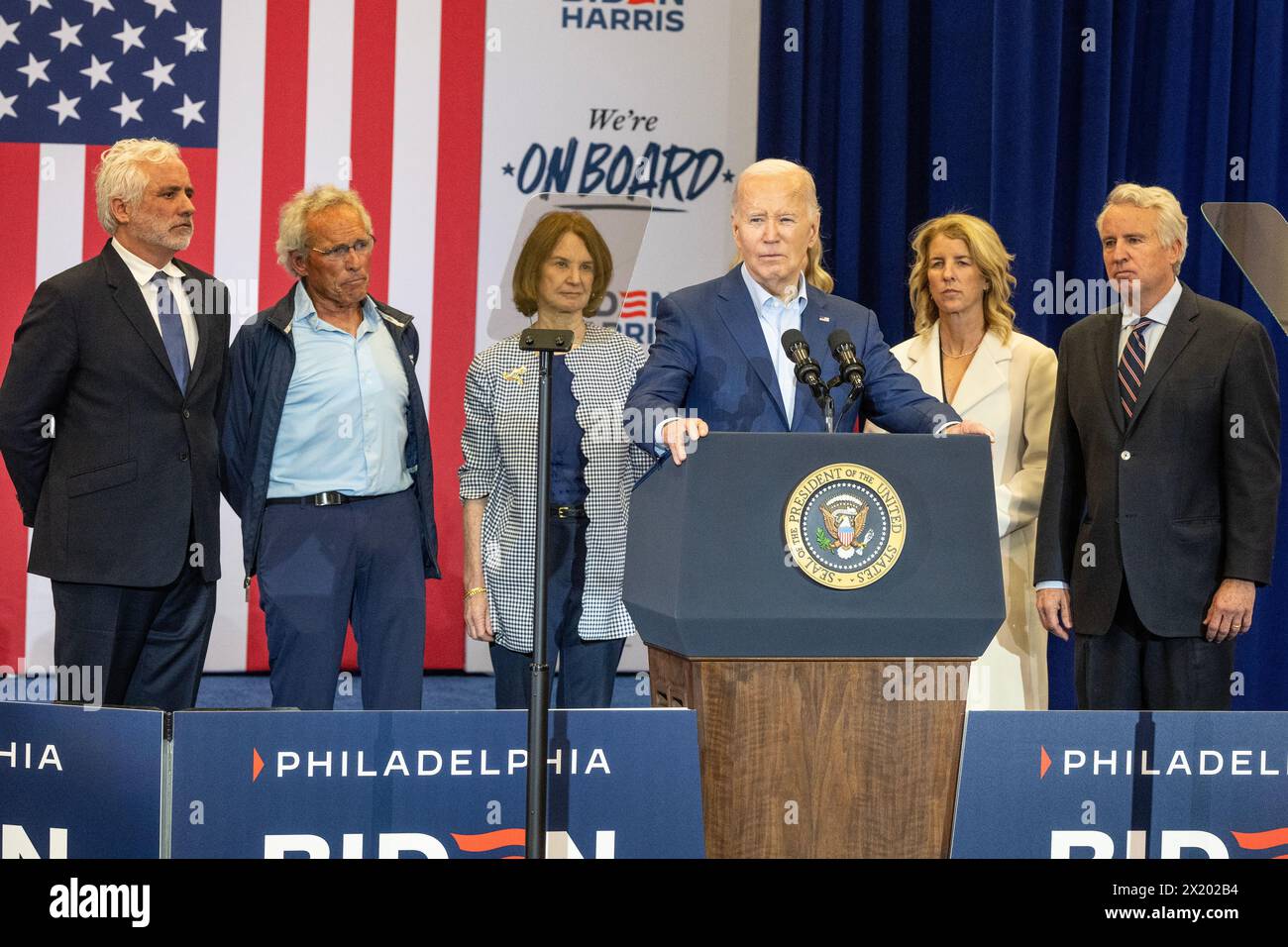 President Joe Biden Jr. speaks at campaign rally at Martin Luther King ...