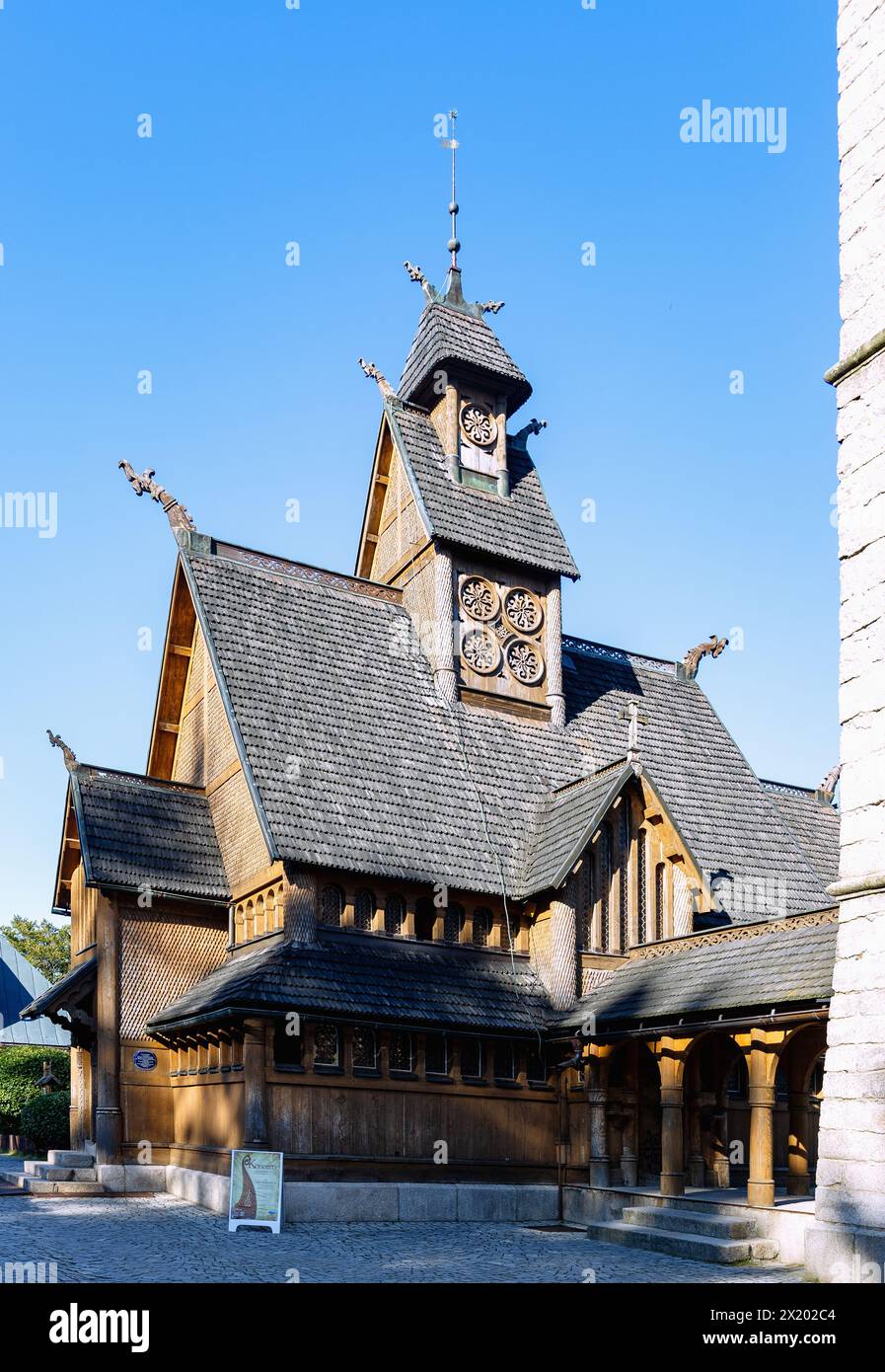 Norwegian wooden stick church Wang (Wang Church, Kościół Wang ...