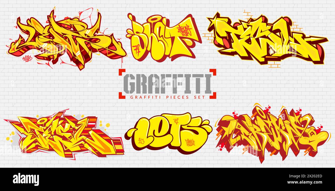 Cool Abstract Colorful Urban Graffiti Style Street Art Lettering Vector ...
