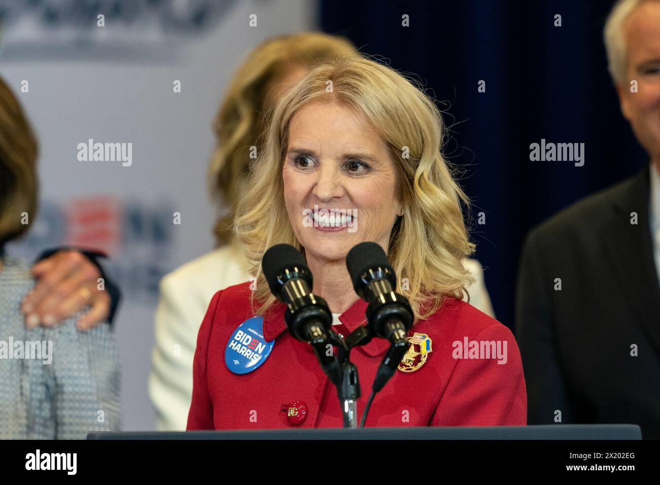 Kerry Kennedy speaks at President Joe Biden Jr. campaign rally at ...