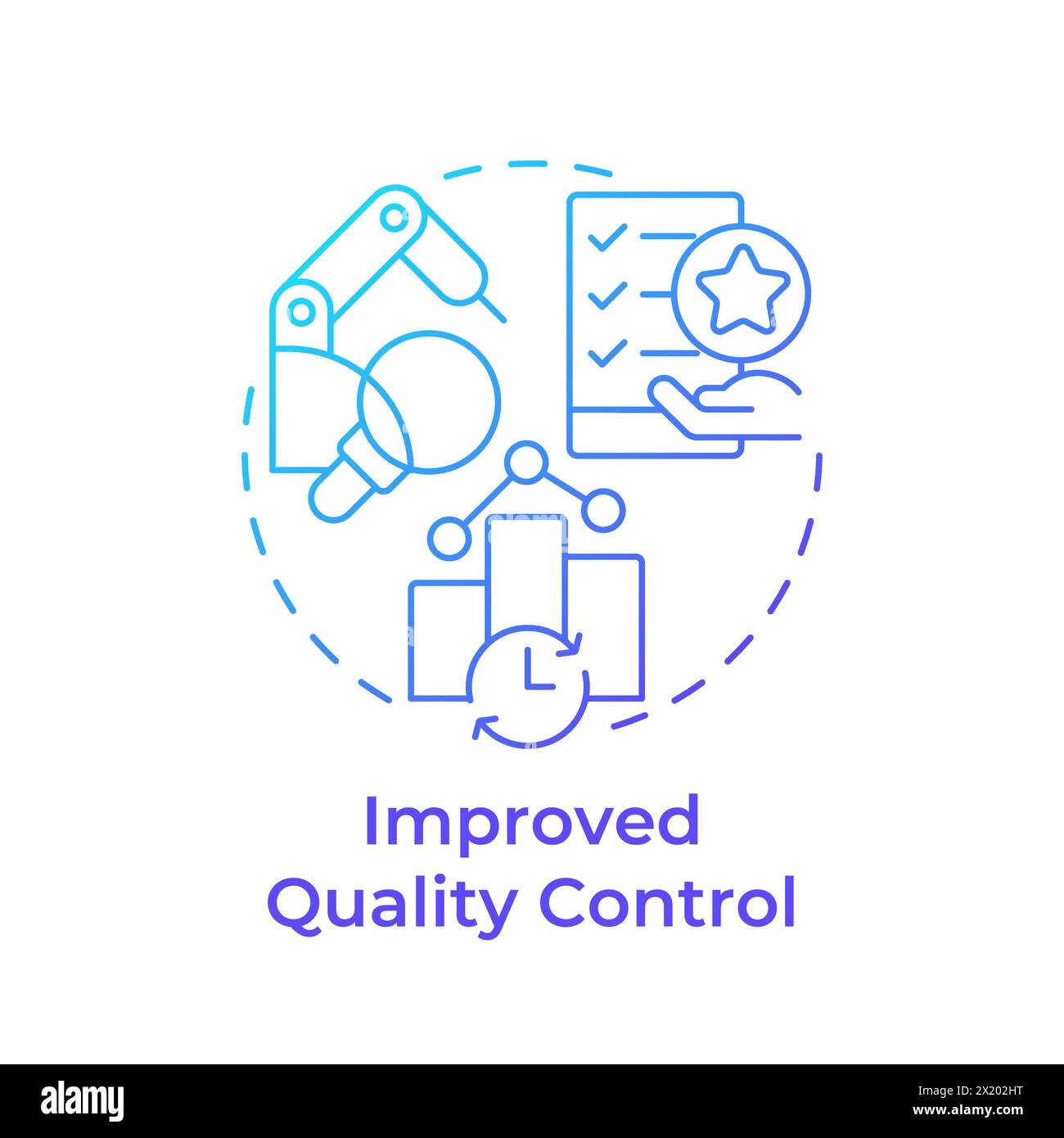 Improved quality control blue gradient concept icon Stock Vector Image ... Improved quality control blue gradient concept icon Stock Vector Image ...