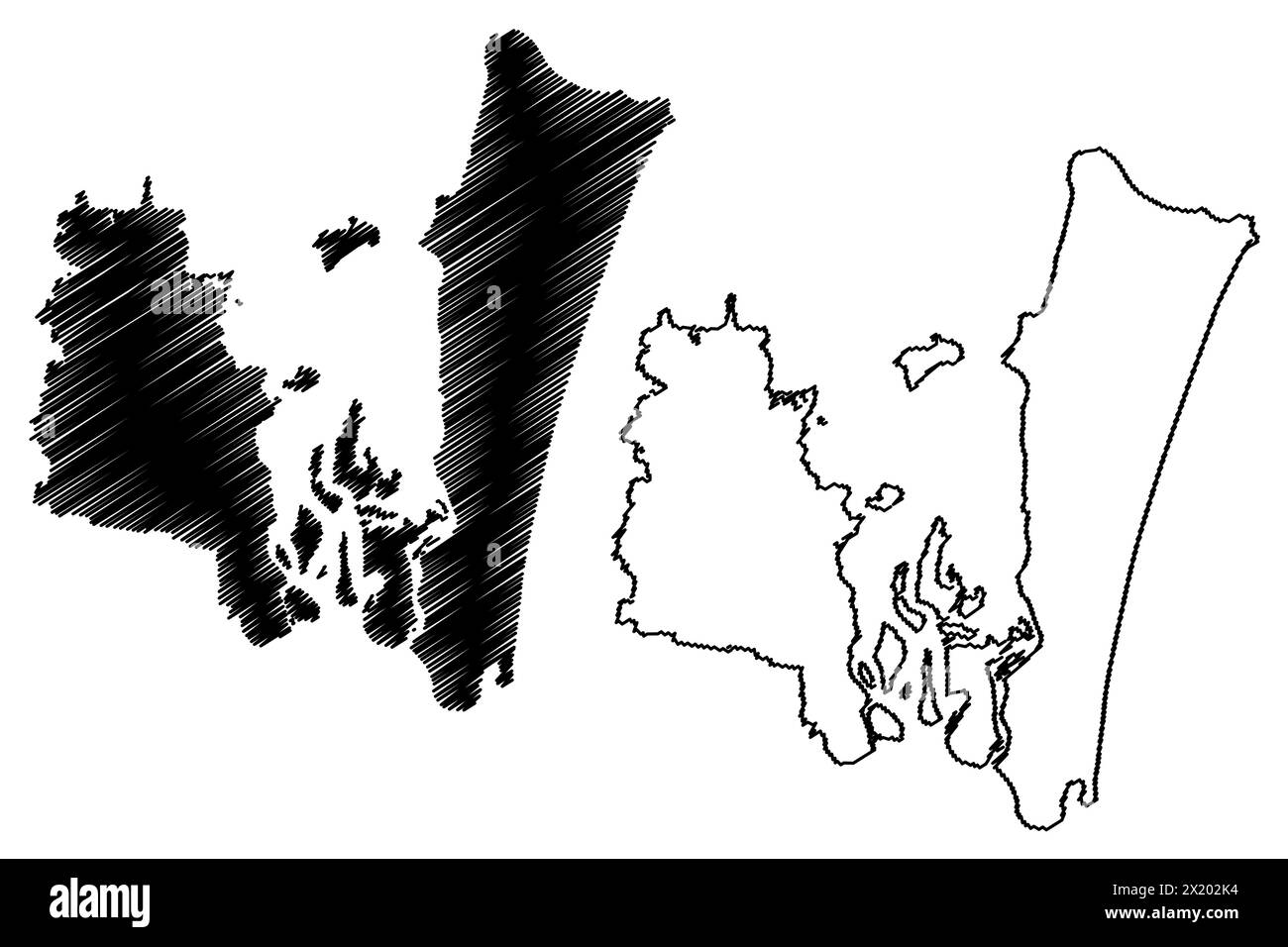 Redland City (Commonwealth of Australia, Queensland state) map vector ...