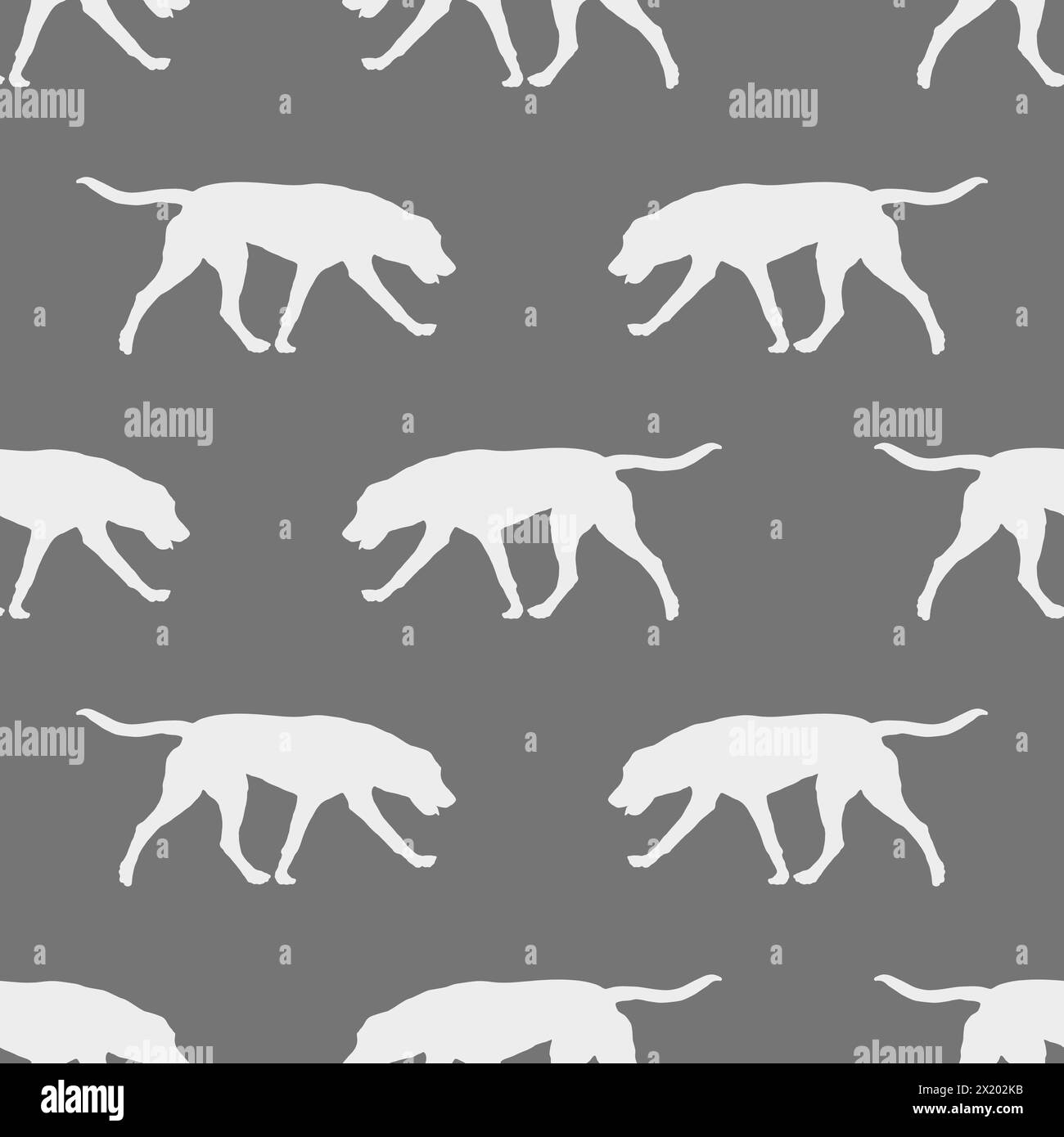 Seamless pattern. Running russian hound isolated on a gray background ...
