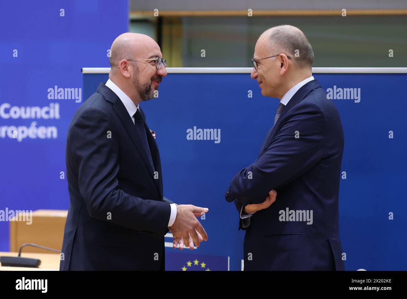 Enrico letta charles michel hi-res stock photography and images - Alamy