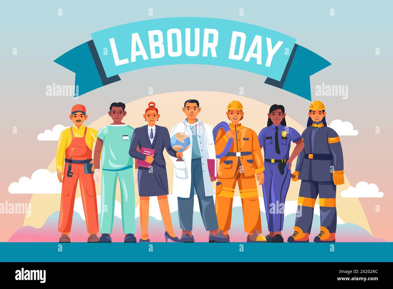 Labor day characters. Happy 1 may work professions international ...