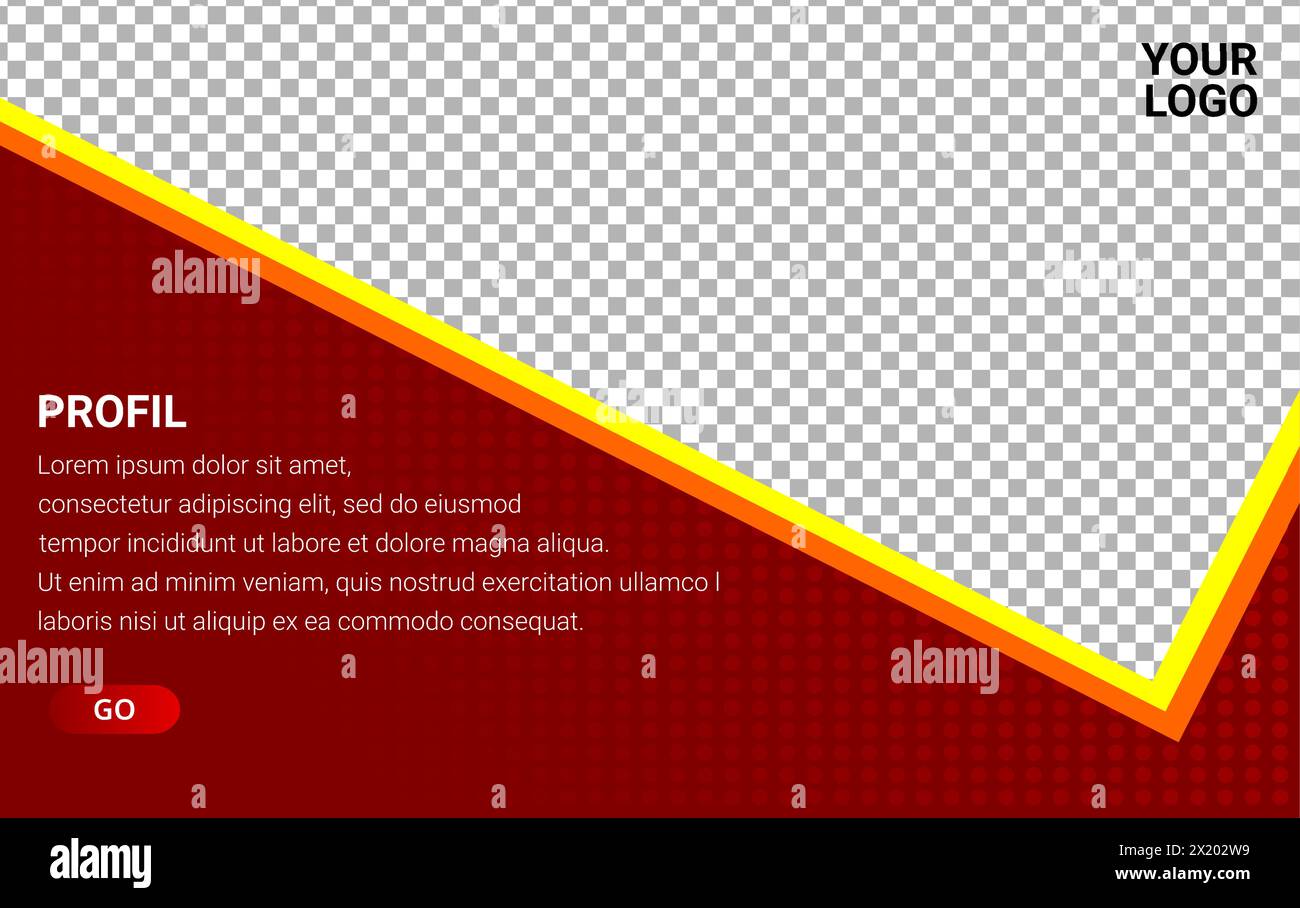 company profiles flyer landing page, cover template design Stock Vector ...