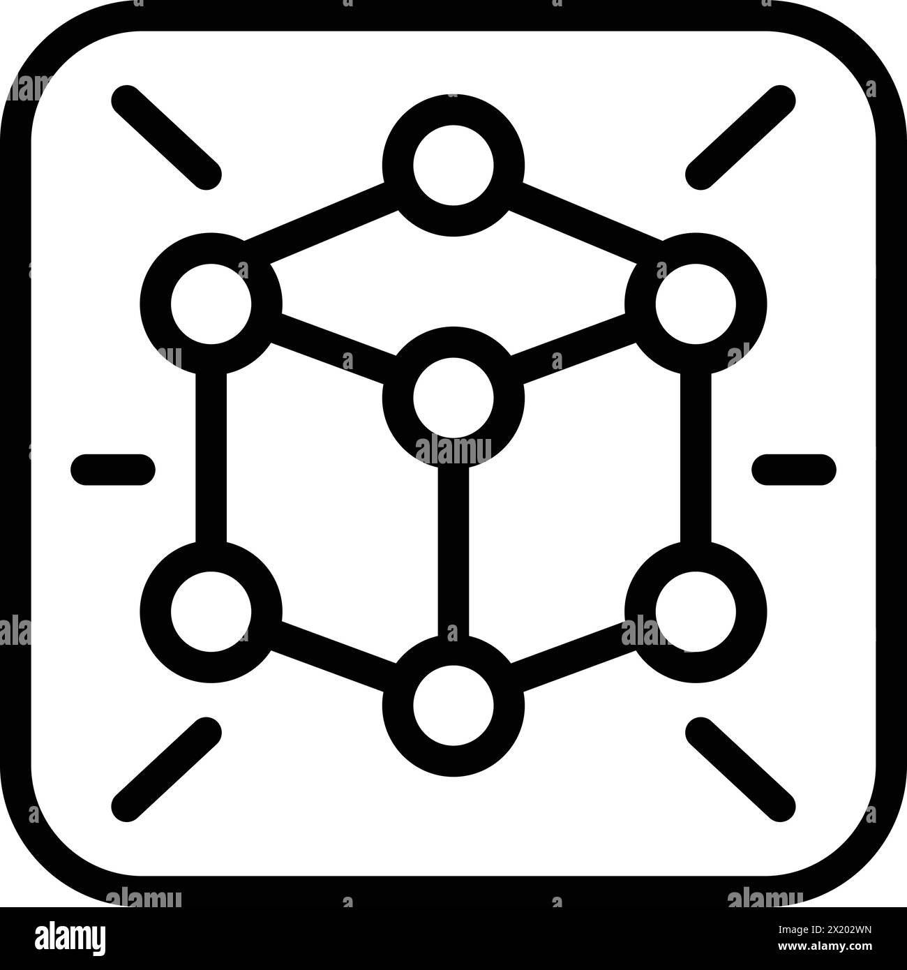 Virtual reality projection icon outline vector. Hologram visor ...