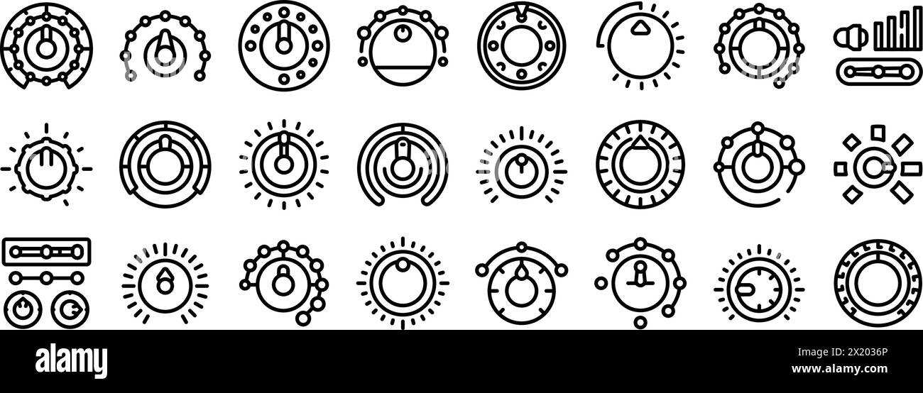Tuning control knobs Stock Vector Images - Alamy