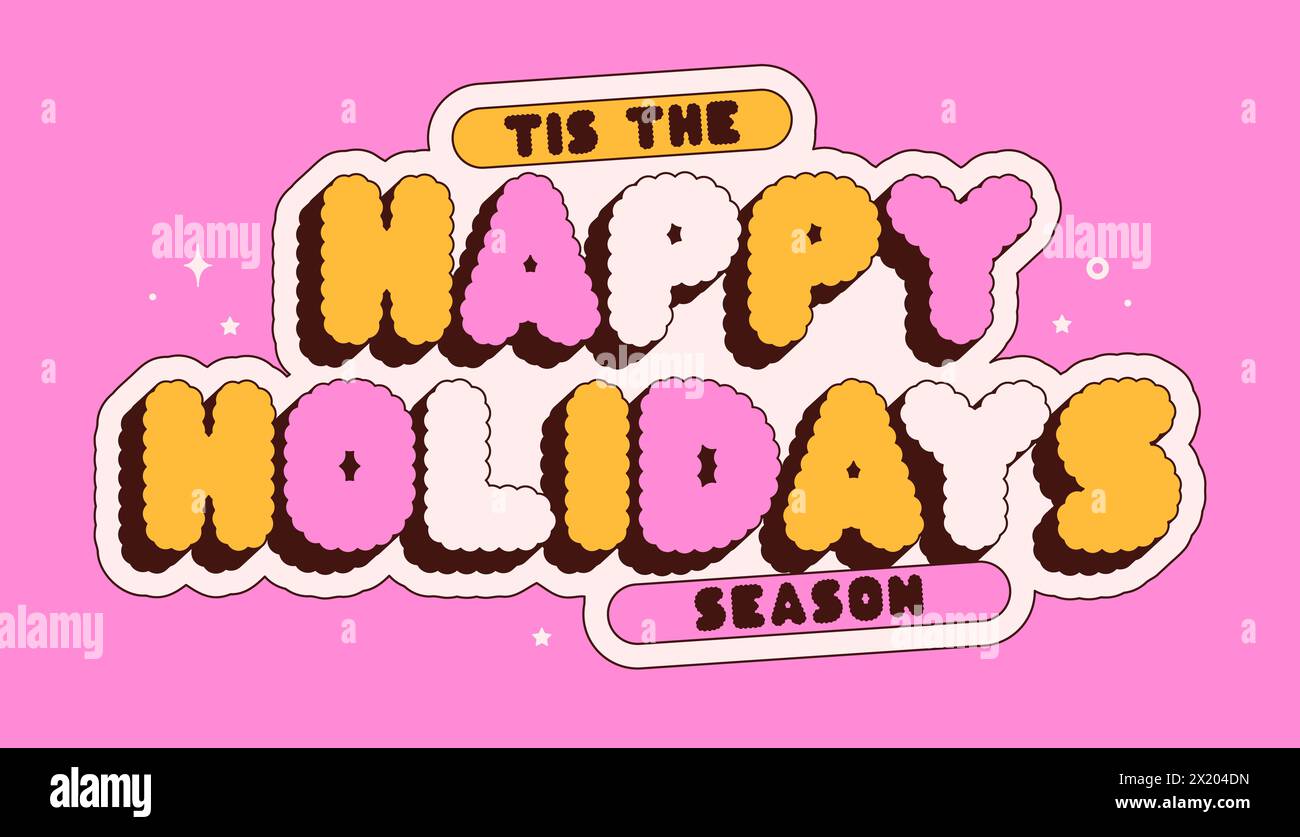 Vintage christmas card 70s Stock Vector Images - Alamy