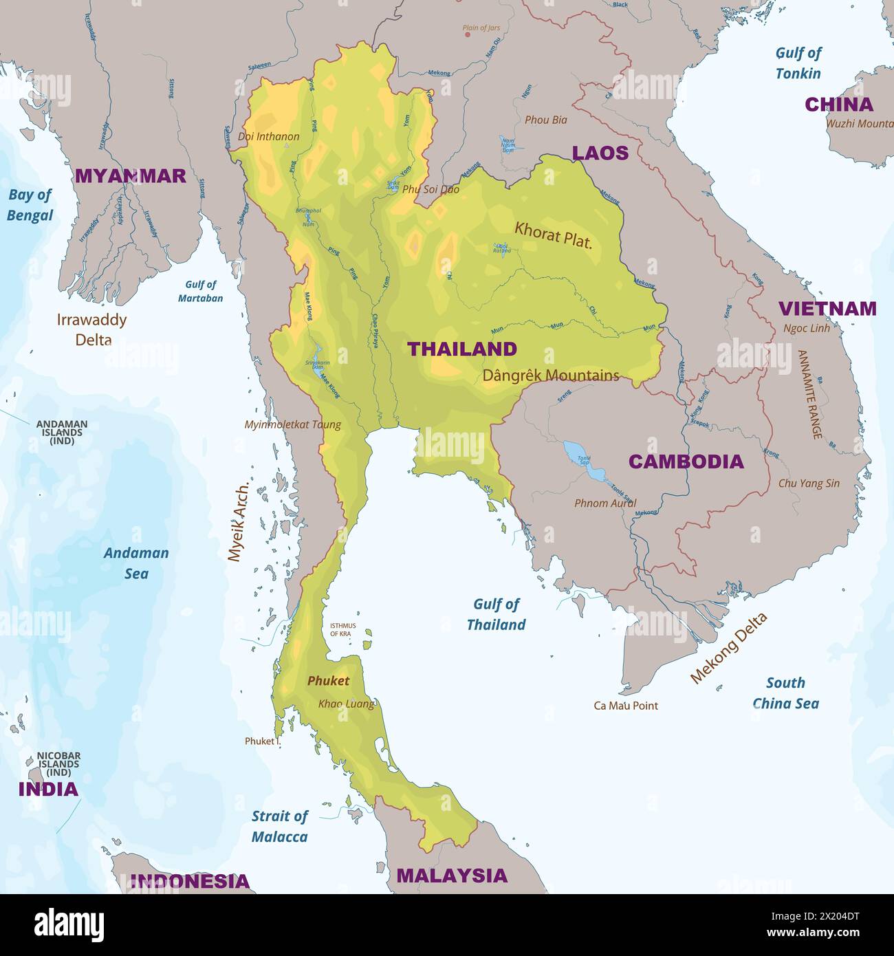 Phuket map hi-res stock photography and images - Alamy