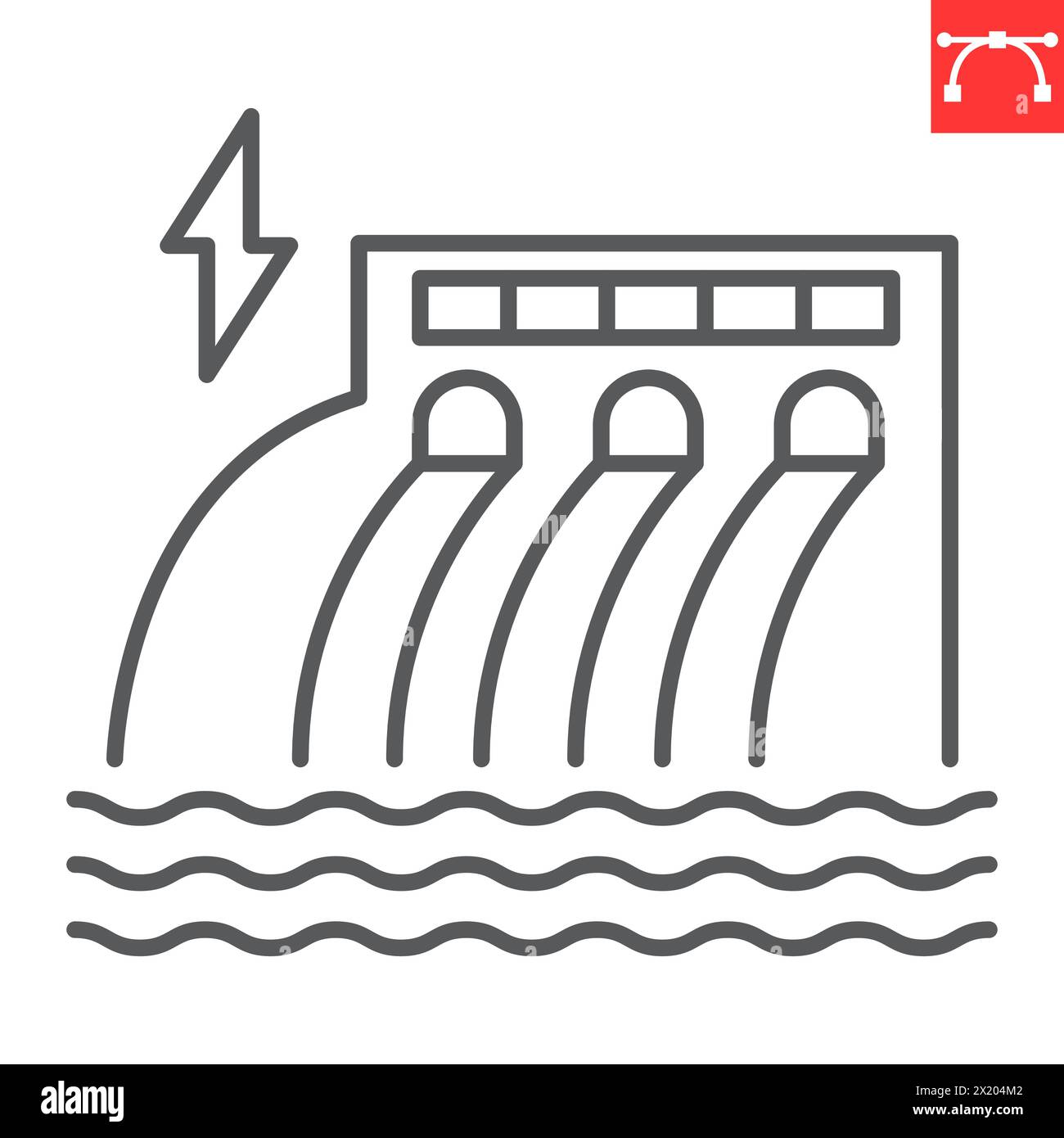 Generation of hydroelectricity Stock Vector Images - Alamy