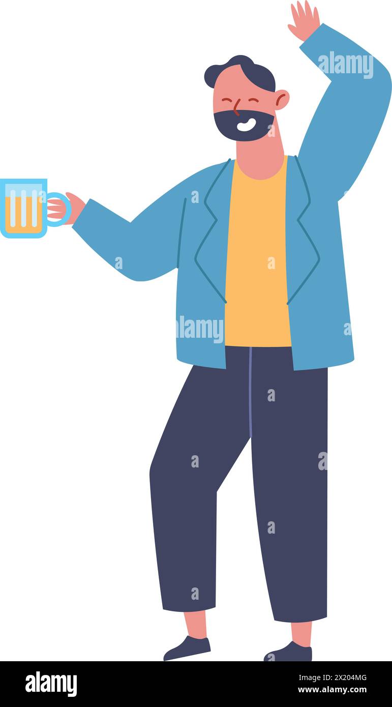stag party man with beer isolated Stock Vector Image & Art - Alamy