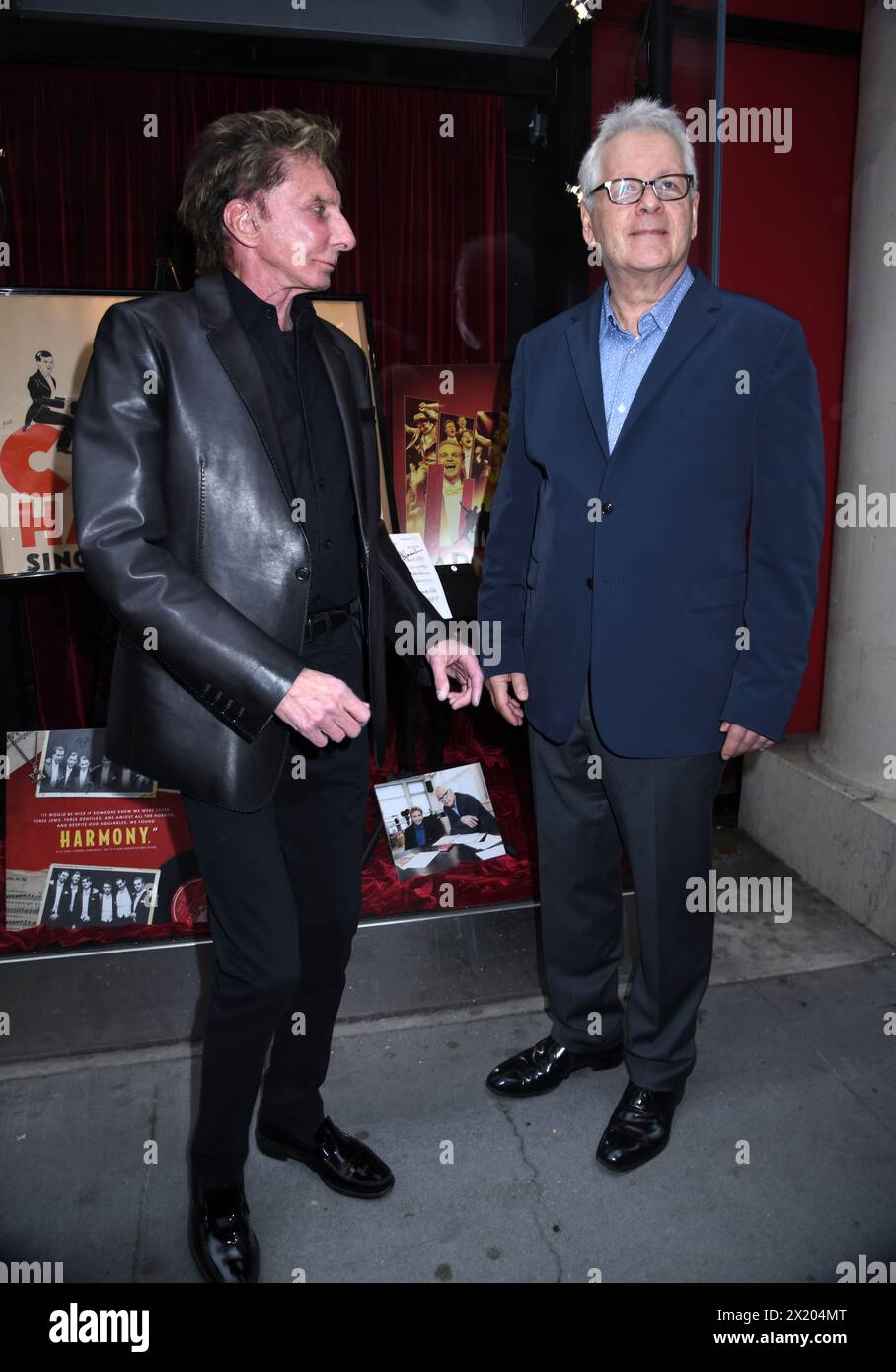 April 18, 2024, New York, New York, USA: Barry Manilow and Bruce ...