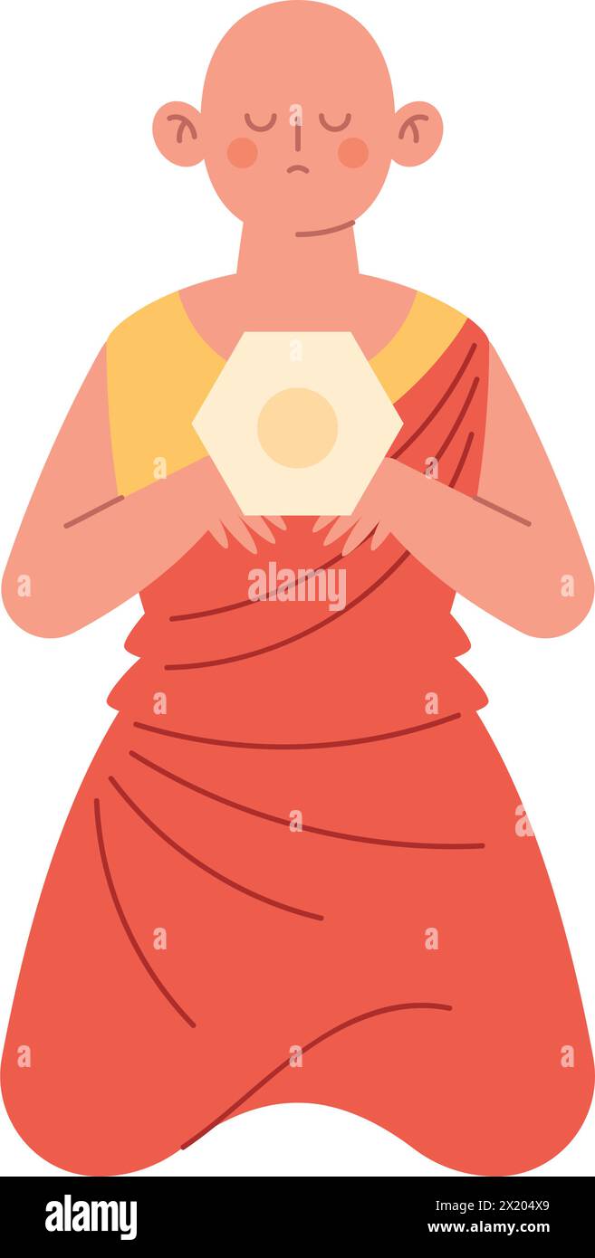 waisak buddhist character illustration design Stock Vector Image & Art ...