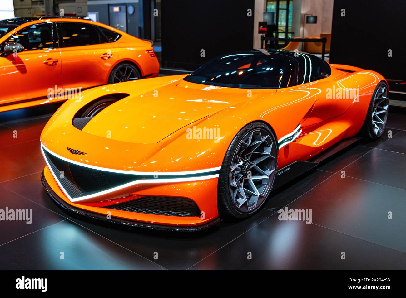 New York City, USA - March 27, 2024: Genesis X Gran Berlinetta Concept ...