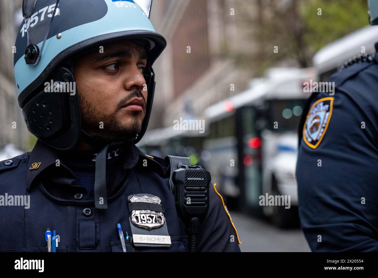 New York, United States. 18th Apr, 2024. Close up of one of the ...