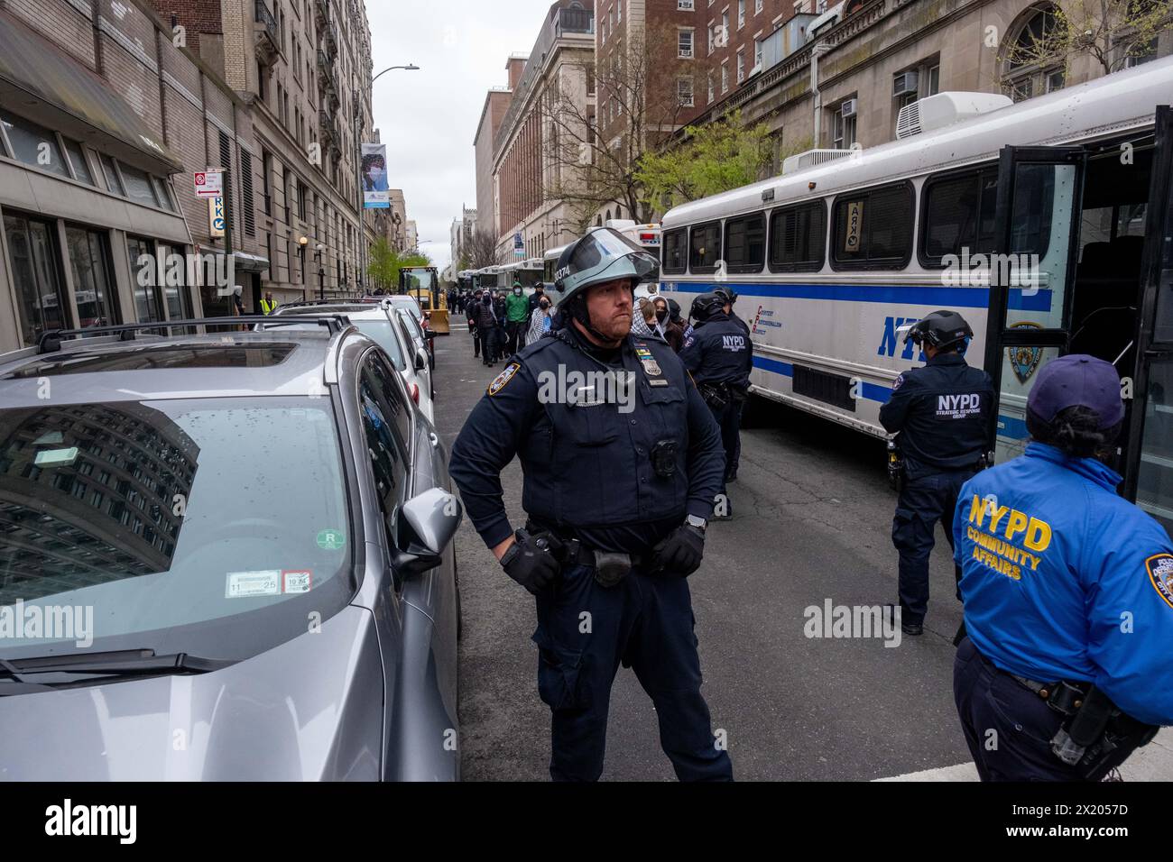 New York, United States. 18th Apr, 2024. NYPD Strategic Response Group ...