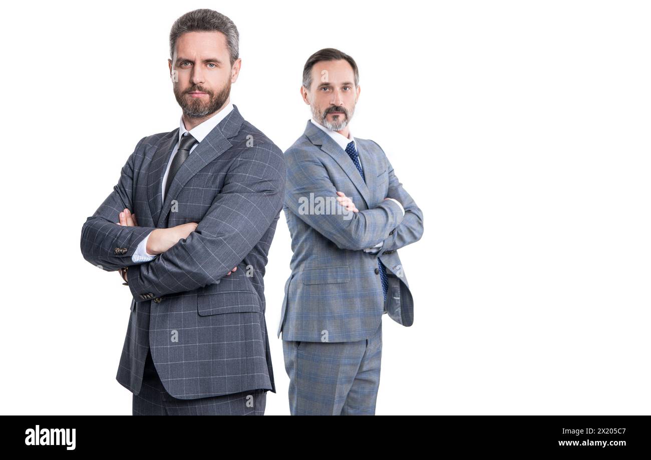 business colleague isolated on white. two businessman collaborate ...