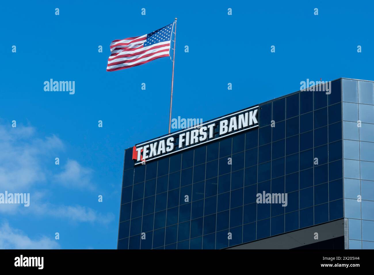 Houston, TX, USA - April 14, 2024: A Texas First Bank Banking Center on ...