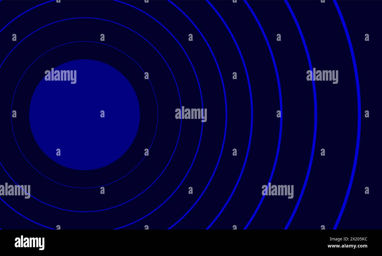 wavy blue circles curve pattern Stock Vector Image & Art - Alamy