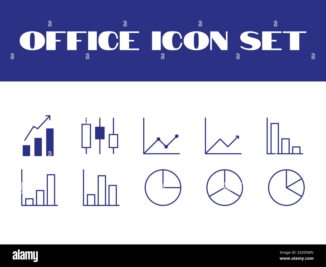 Line Office Icons Set Vector Office Business Illustration Icons set ...