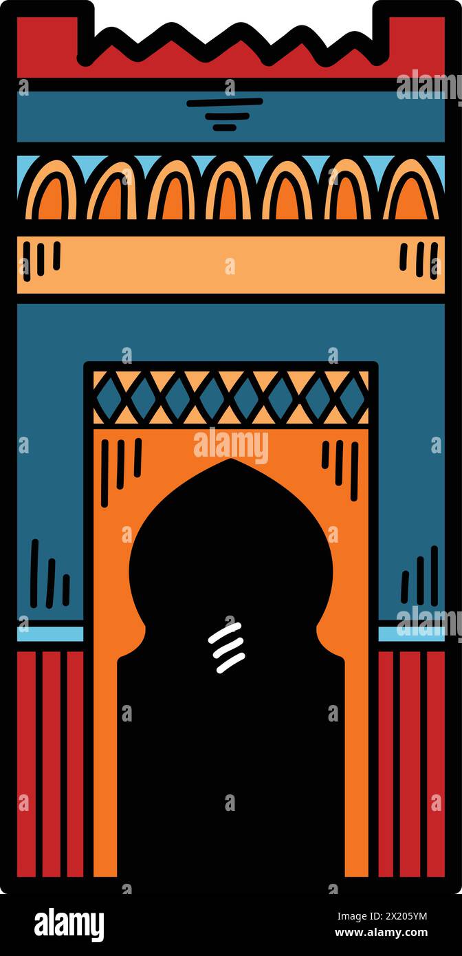 A large building with a large archway and a small window. The building ...