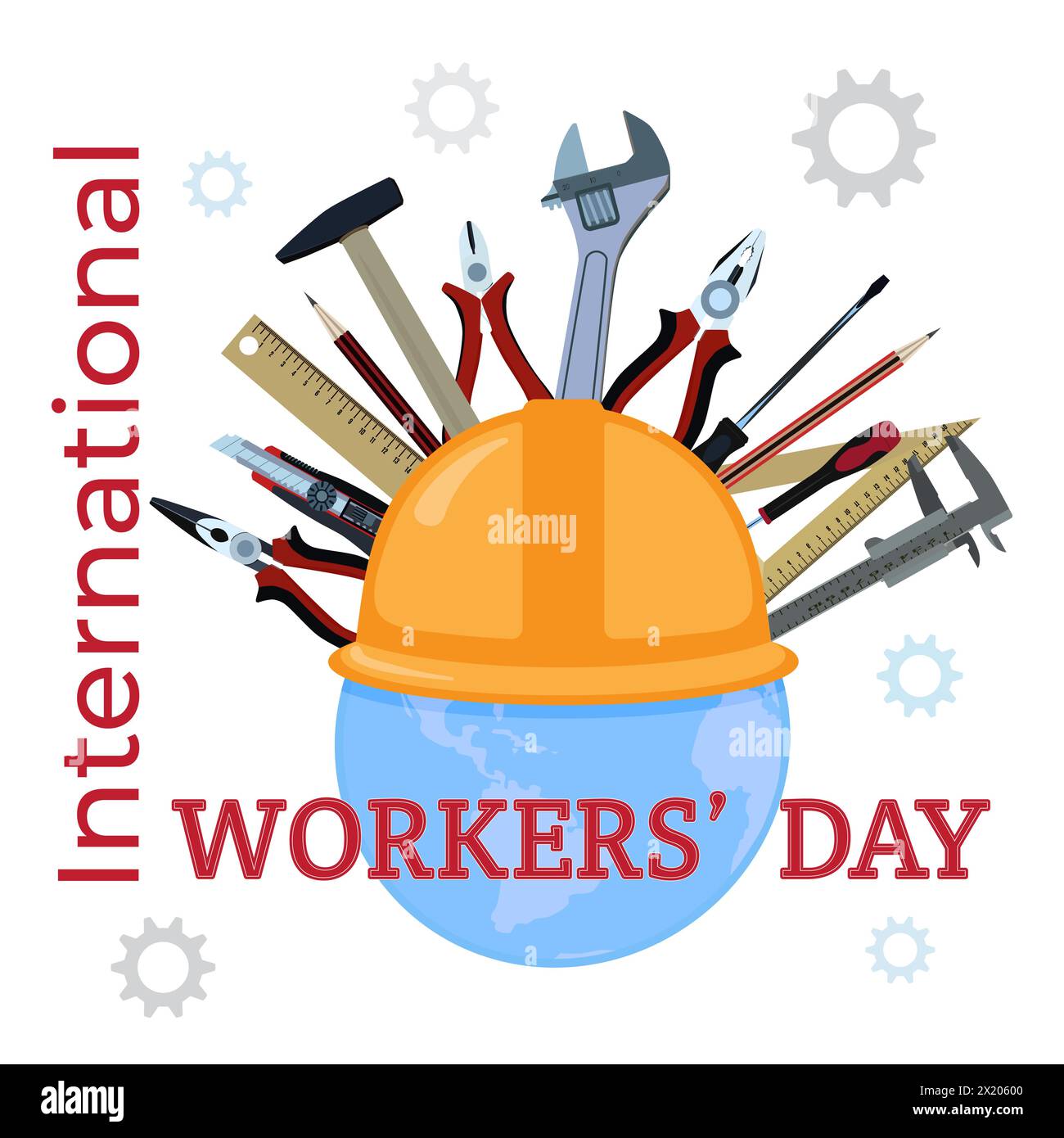 International Workers Day banner, sign, vector illustration. Labor Day ...