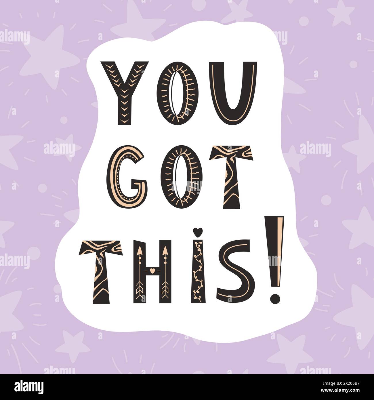 You got this black and white lettering lettering in Scandinavian style ...