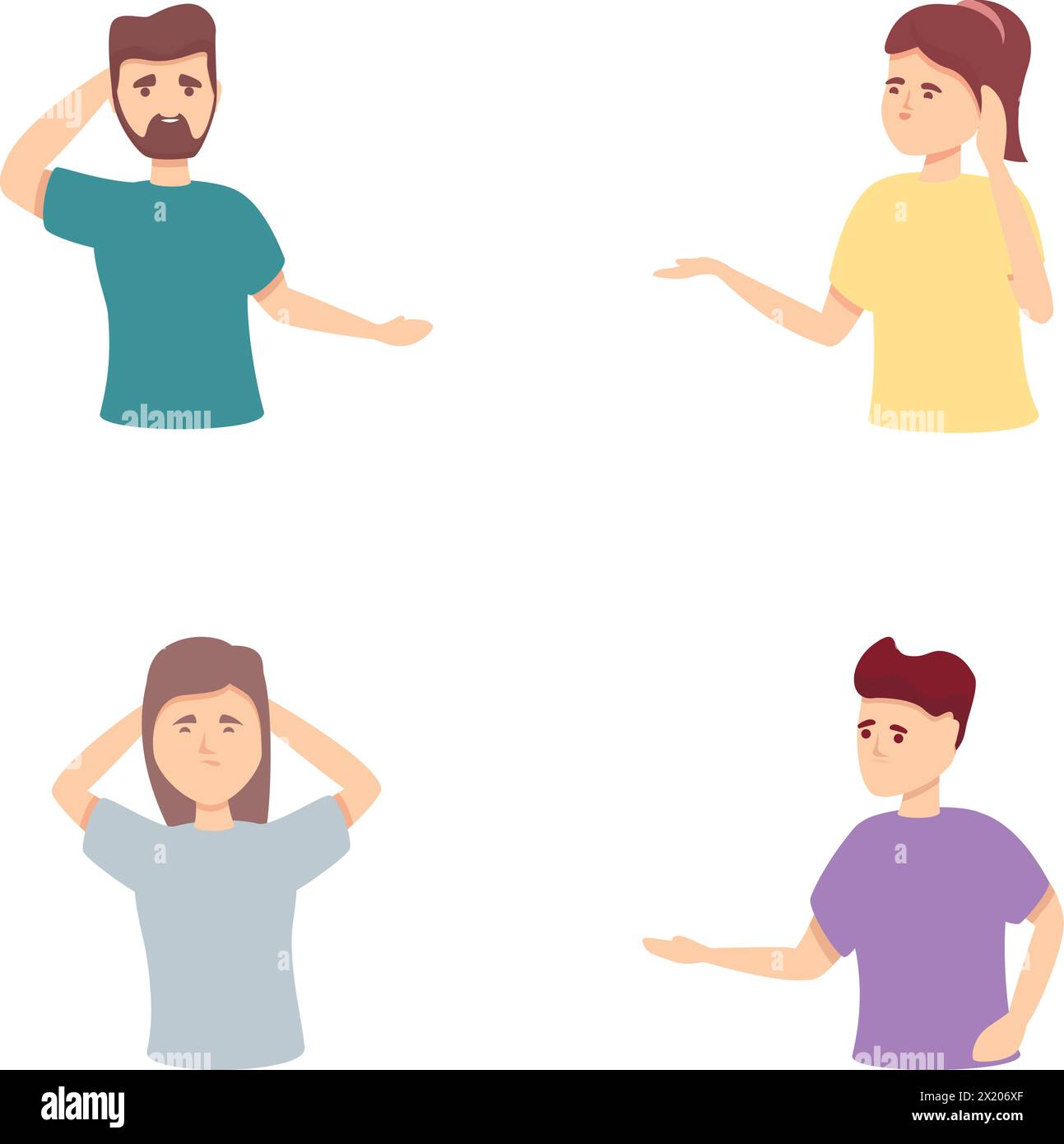 Memory loss icons set cartoon vector. Problem memory loss, clouding ...