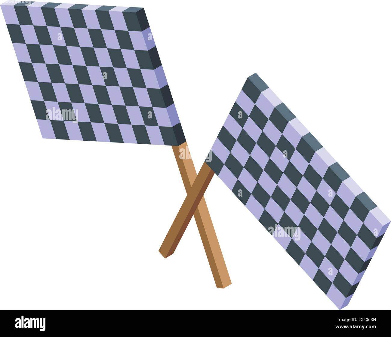Kart finish flags icon isometric vector. Success race track. Sport street Stock Vector Image ...