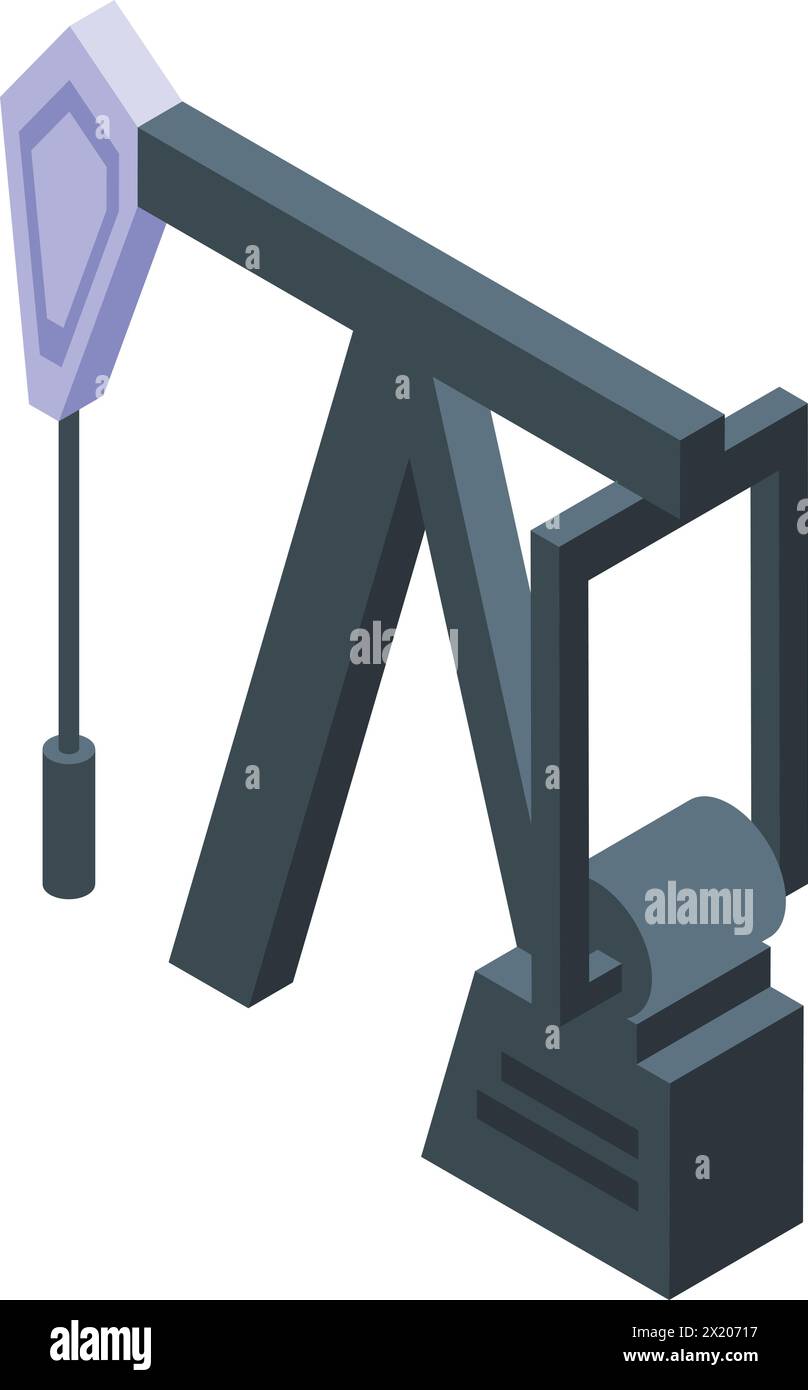 Fuel petrol extraction icon isometric vector. Industrial storage. Heavy ...