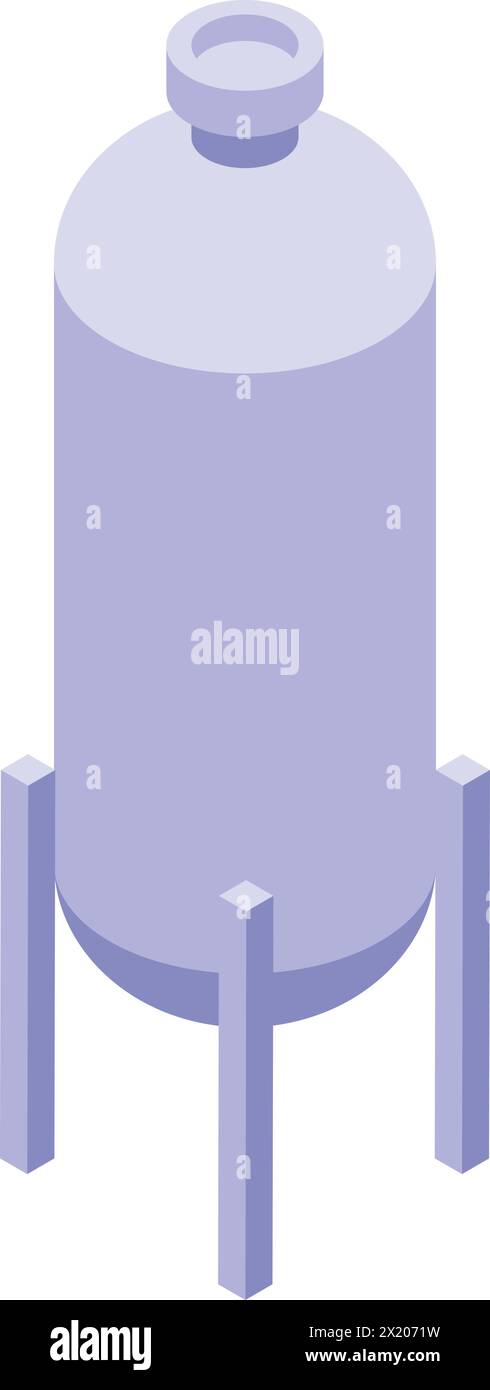 Gas storage icon isometric vector. Tank station control. Delivery ...