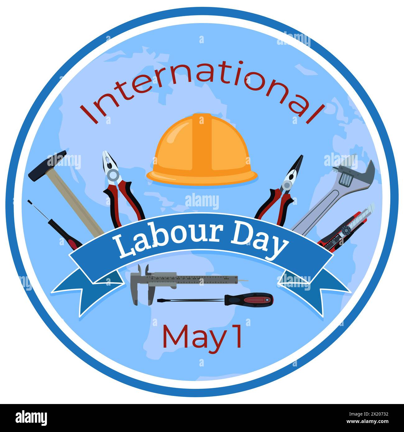 International Labour Day May 1 banner, sign, vector illustration. Labor ...