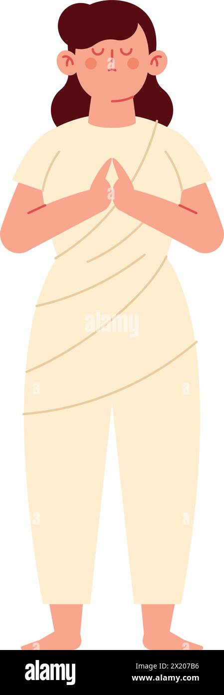 waisak woman in meditation illustration Stock Vector Image & Art - Alamy