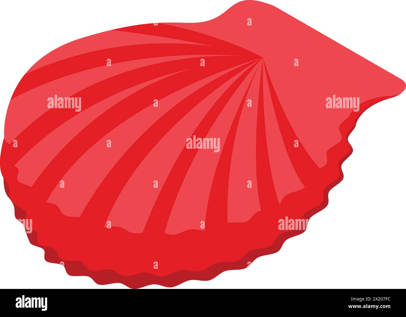 Red sea shell icon isometric vector. Underwater conch. Ocean animal ...