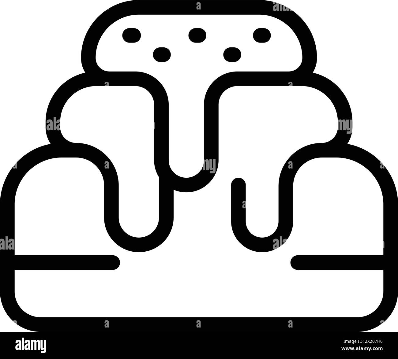 Fresh baked cinnamon buns icon outline vector. Delicious breakfast ...