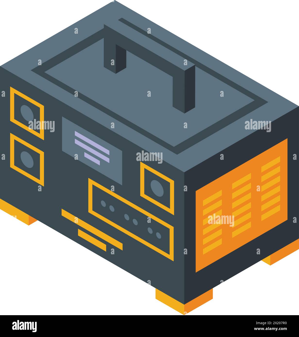 Power generator icon isometric vector. Ice polar equipment. Arctic ...