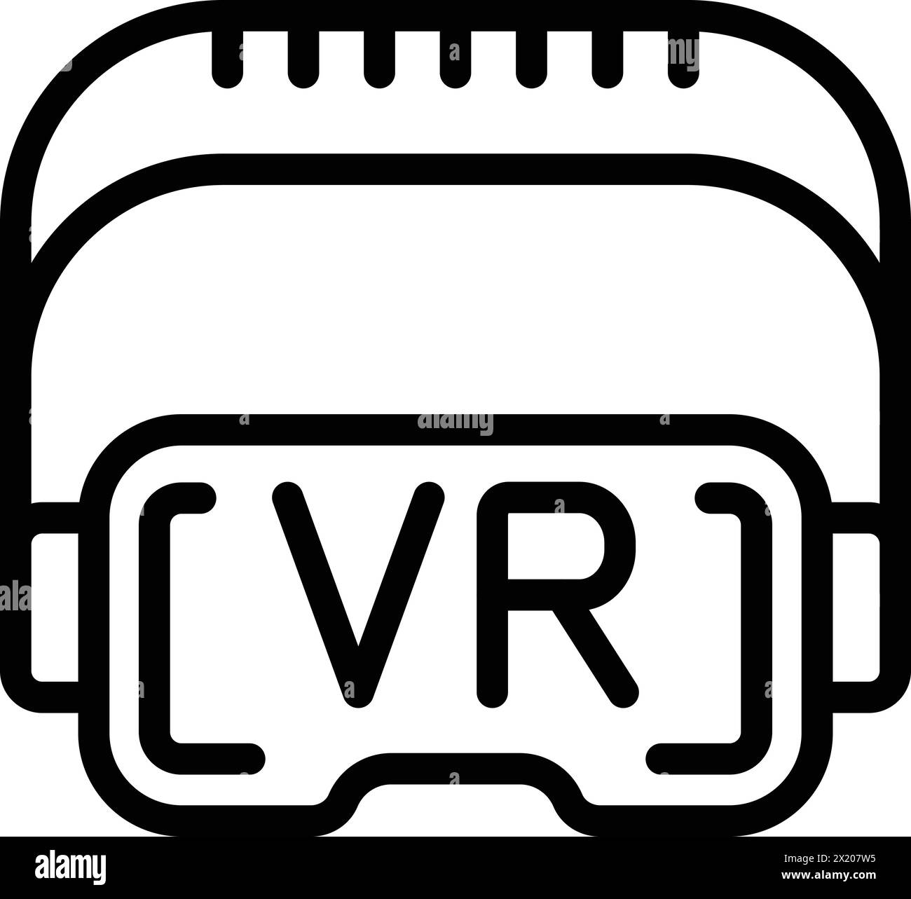 Immersive headset icon outline vector. Virtual reality goggles ...