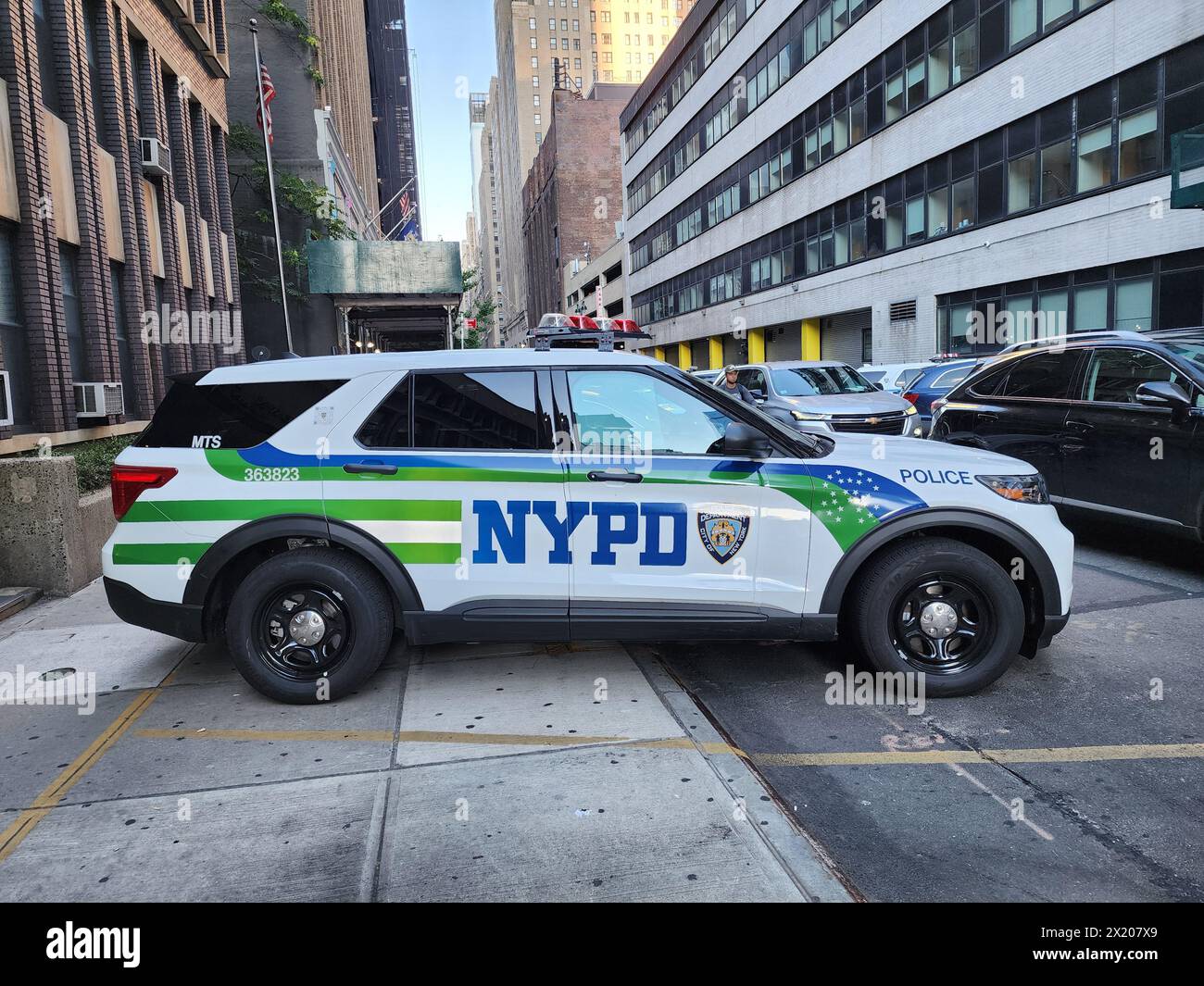 New York City, USA - August 13, 2023: NYPD police car Ford Explorer ...
