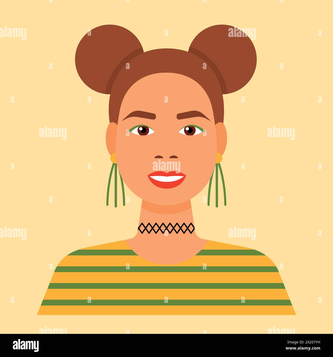 Girl in yellow Stock Vector Image & Art - Alamy