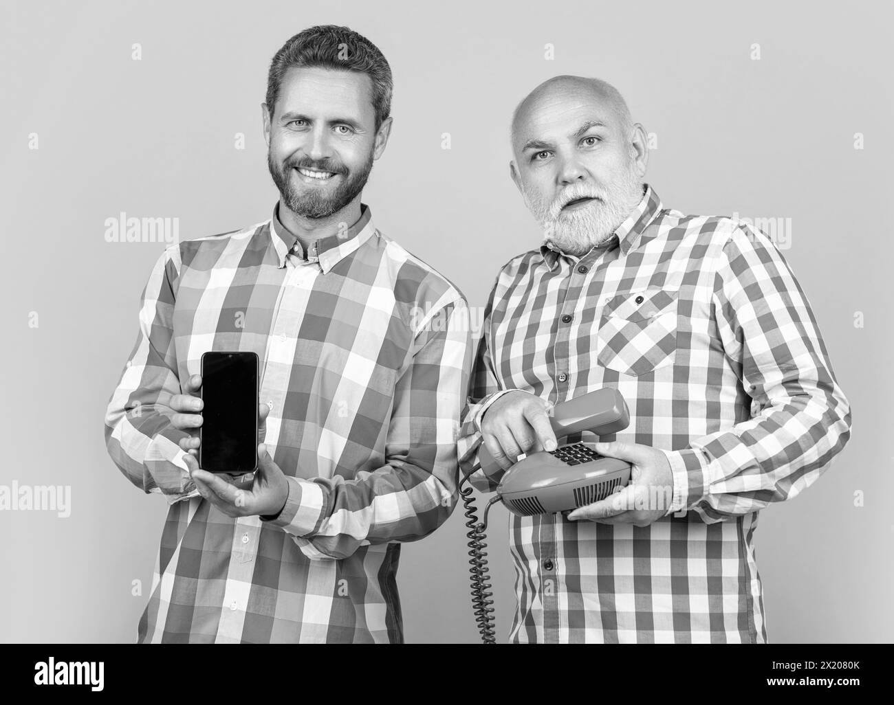 happy men with vs technology in studio. men with vs technology on ...