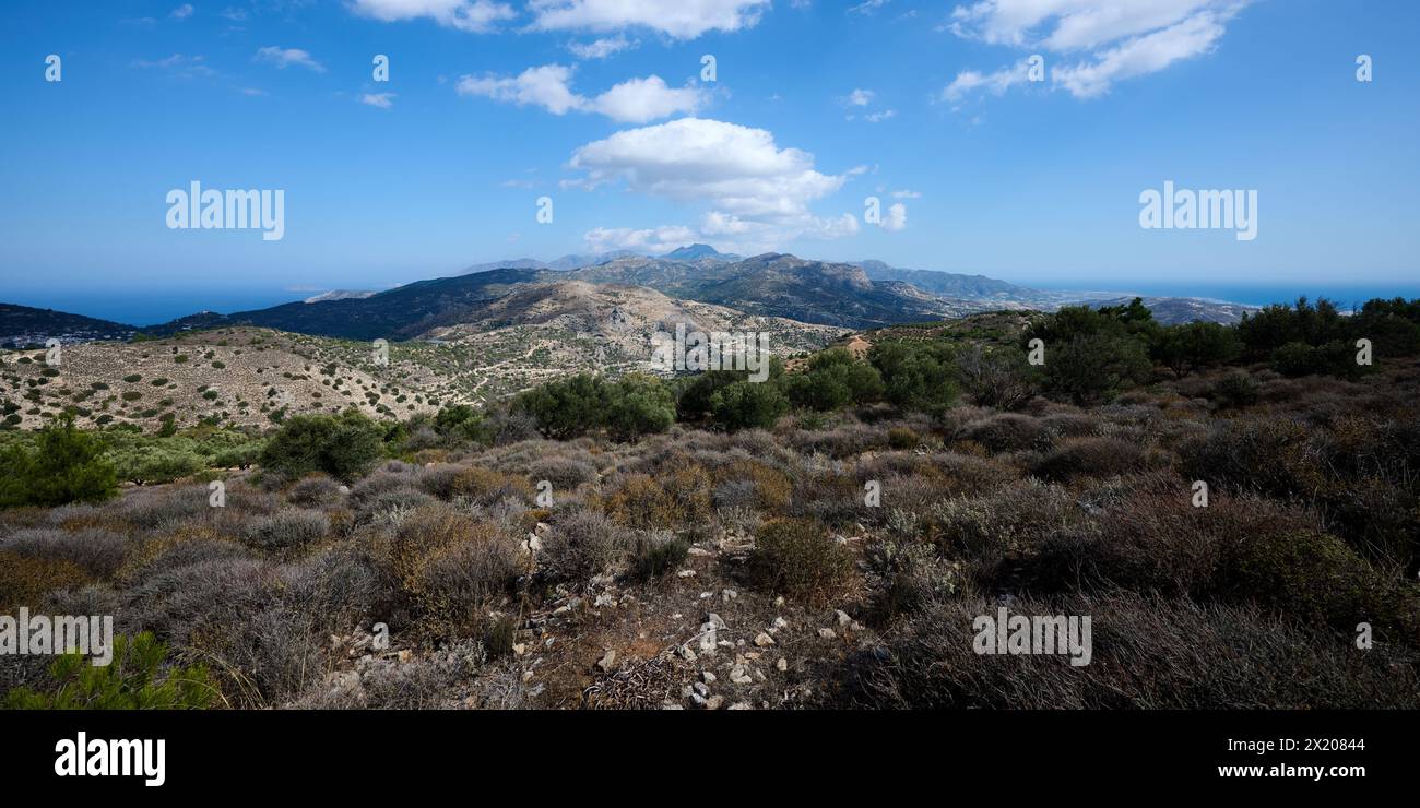 View from Kalafmaka of the Cretan Sea (left) and the Libyan Sea (right ...